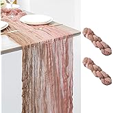 Amazon.com: 6 Pack Cheesecloth Table Runners 10Ft Boho Gauze Table ...