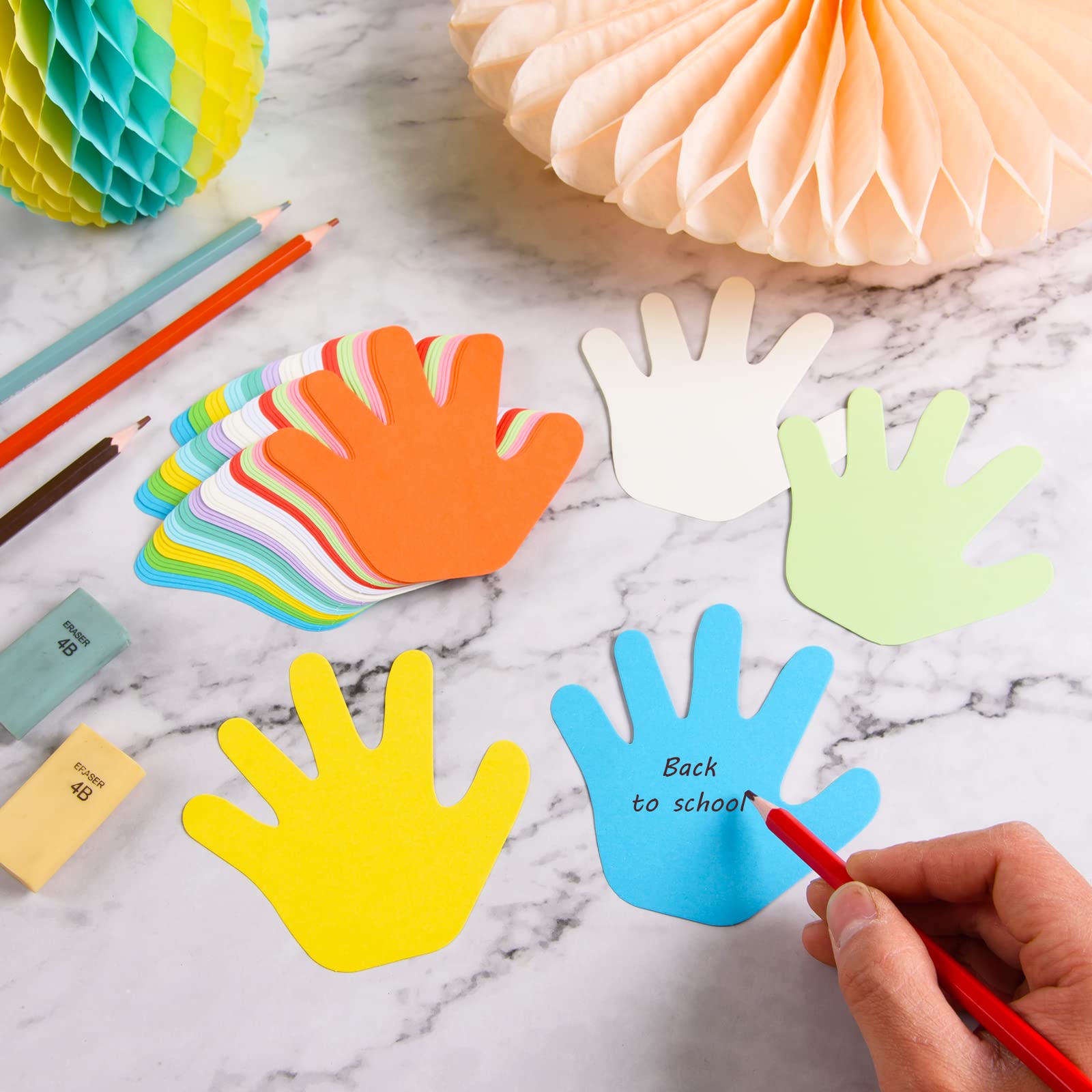 Mua 360 Pcs Hand Cutouts Paper Hand Shape Cut-Outs Assorted Color ...