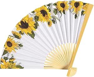 Amazon.com: Fun Express Sunflower Printed Folding Hand Fans - Set of 12 ...