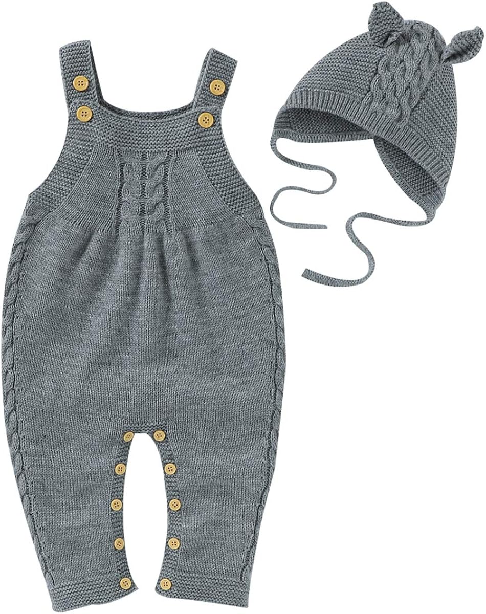 SH-RuiDu Baby Strick Strampler 2 Pcs Neugeborene Baby Overalls ...