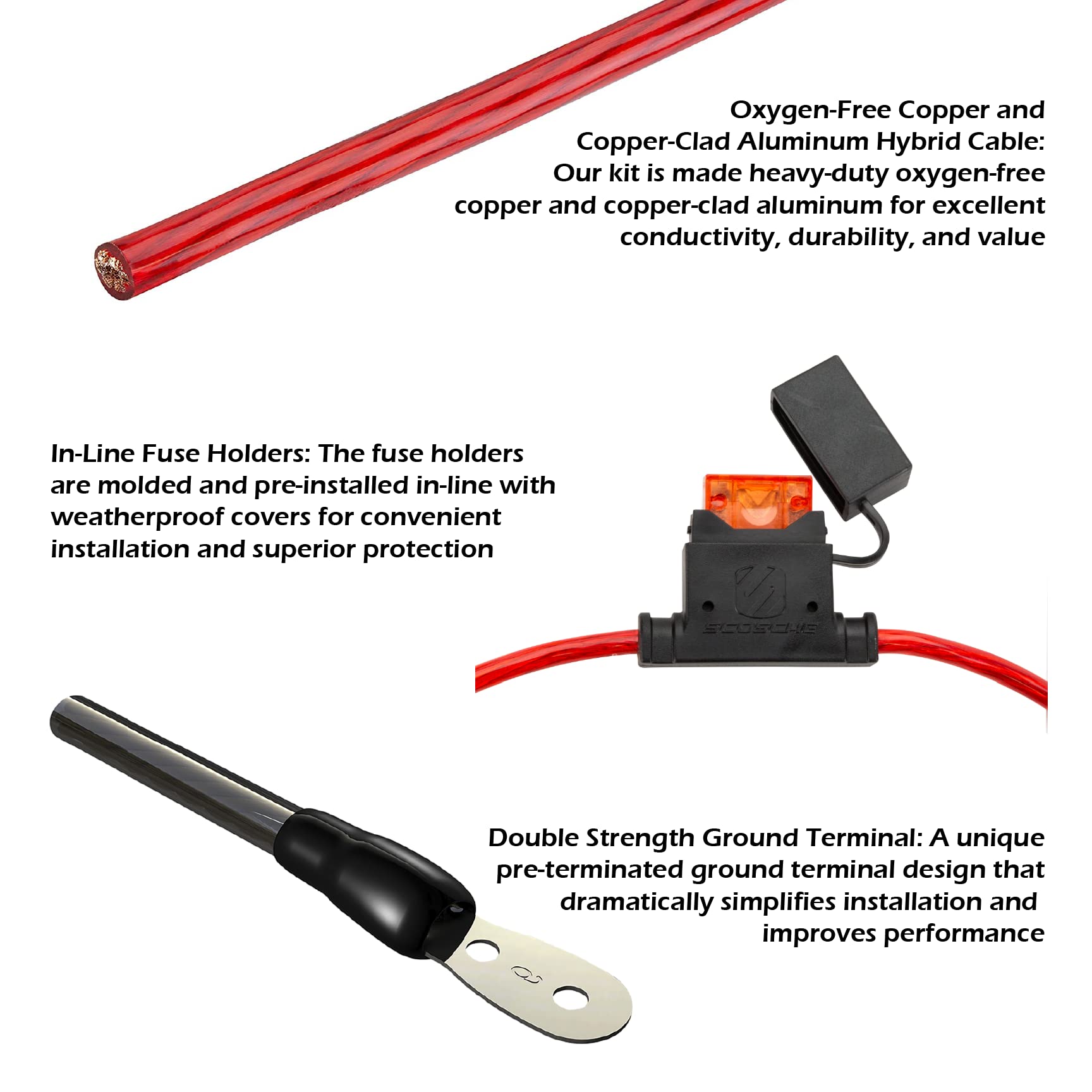 Mua Scosche Install Centric ICAK8 True 8 Gauge Hybrid OFC 2-Channel ...