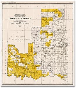 Amazon.com: Antiguos Maps - The Indian Territories Map by Commission to ...