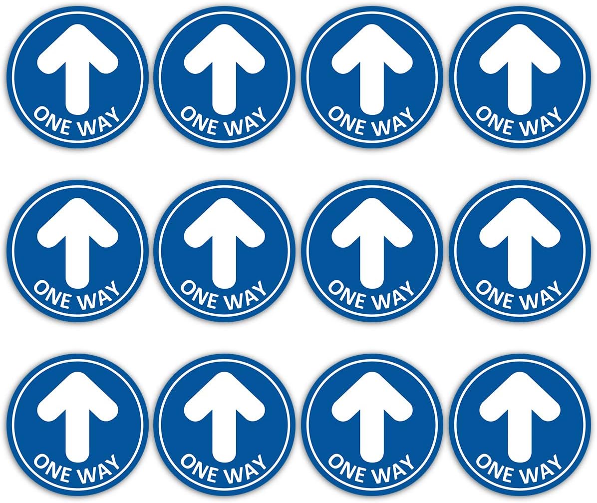 Flechas Adhesivos para Suelo,TAOPE 12 Pack One Way Etiquetas de Piso ...