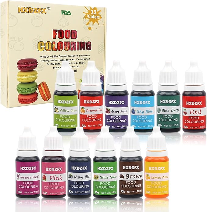 Coloranti Alimentari a 12 colori - Colorante Alimentare Liquido ...