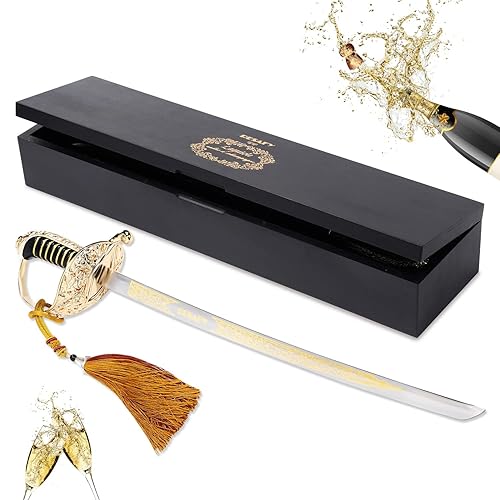 Resafy Champagne Saber Champagne Golden Handle Knife Champagne Sword ...
