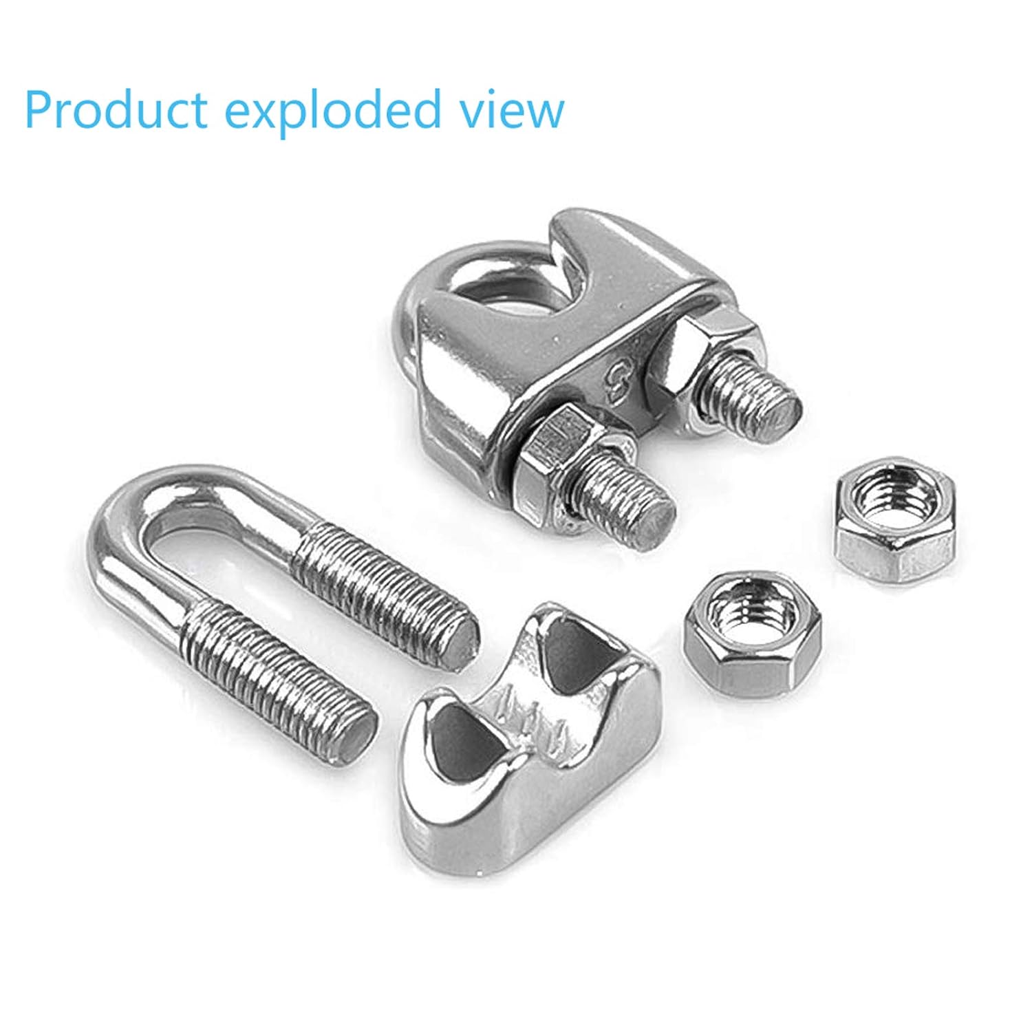 Wire Rope Clip Cable Clamp 304 Stainless Steel U Bolt Saddle Fastener ...