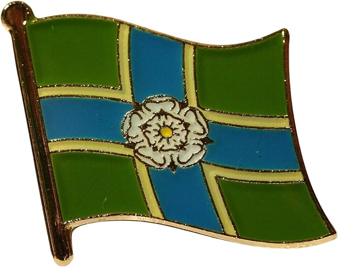 North Riding of Yorkshire County Flag Pin Badge: Amazon.co.uk: Clothing
