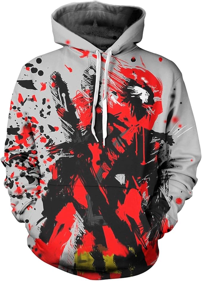AQWD Deadpool-Unisex 3D Impreso Sudadera con Capucha De Manga Larga con ...