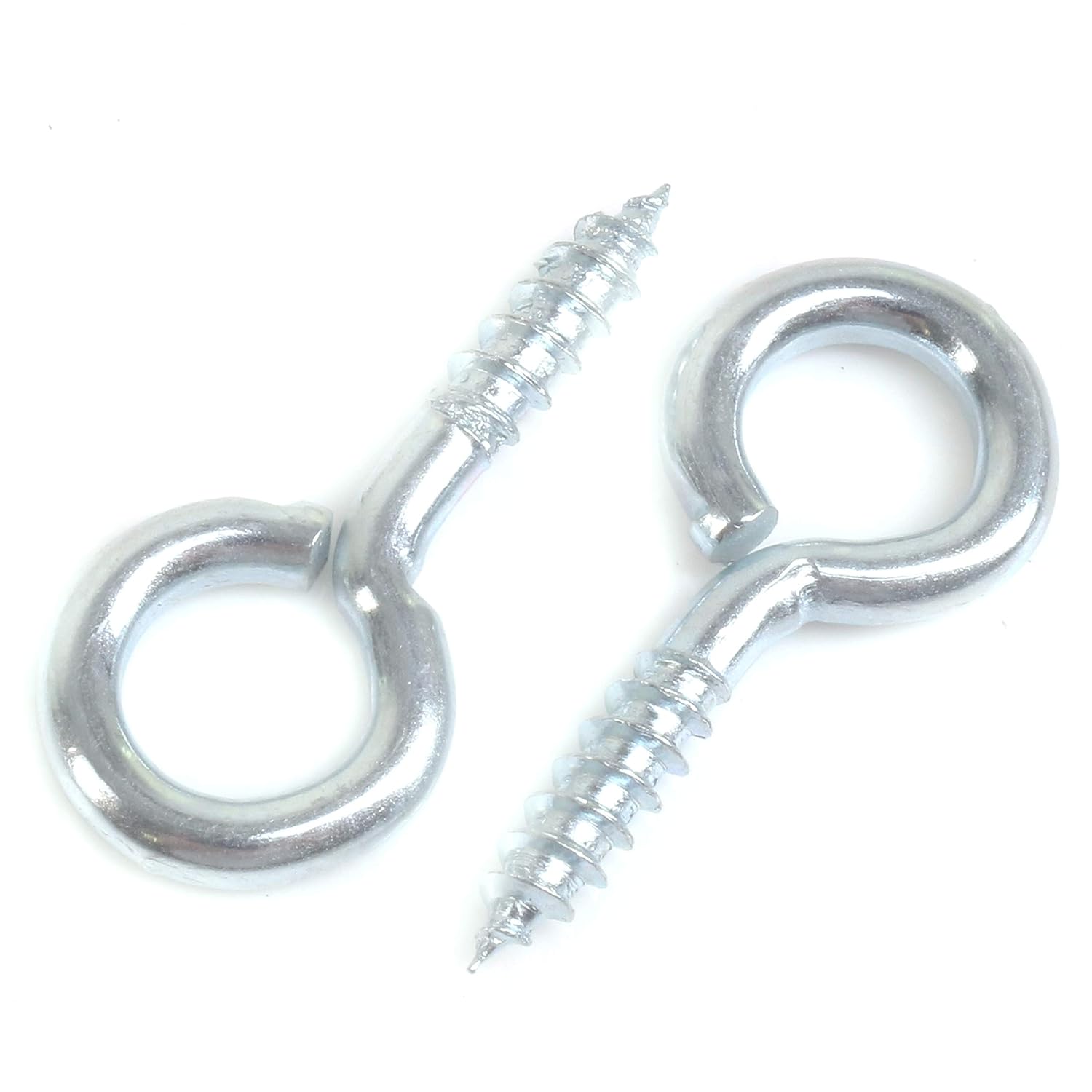 Pack of 100 Metal 25mm Screw Eyes - Heavy Duty Loop/Vine/Hoop/Frame Eye ...