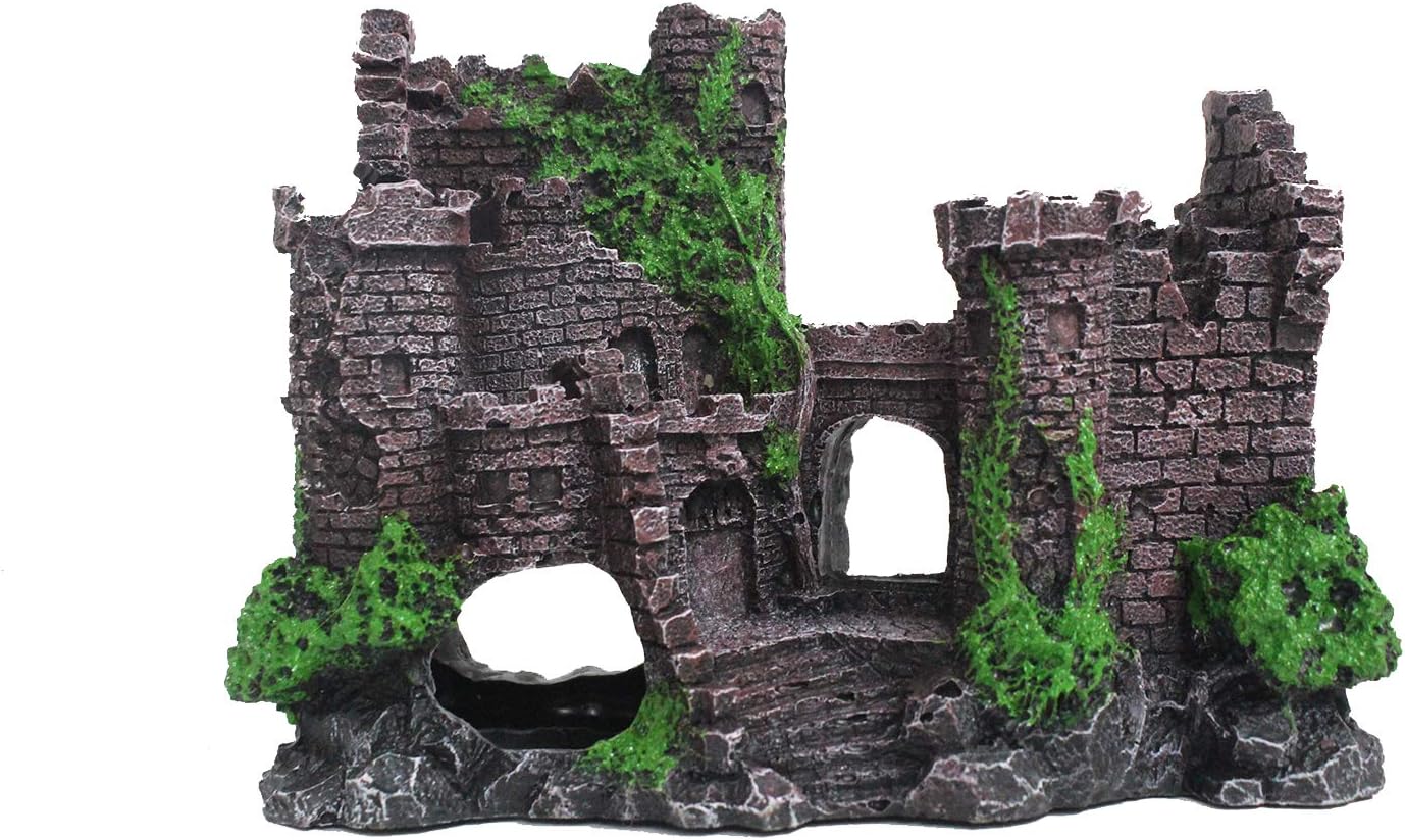 Amazon.com : kathson Aquarium Decoration Big Castle, Resin Material ...