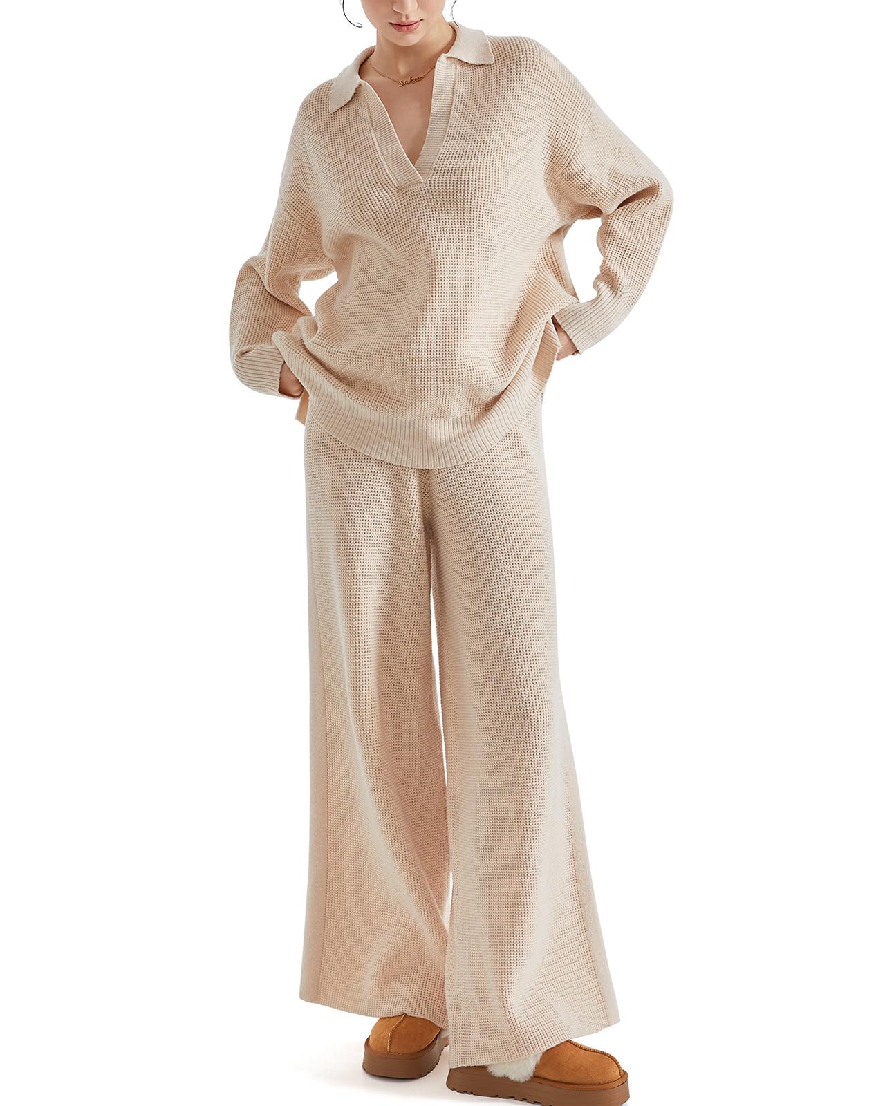 SUUKSESS Women 2 piece Fall outfits Long Sleeve Oversized Matching ...