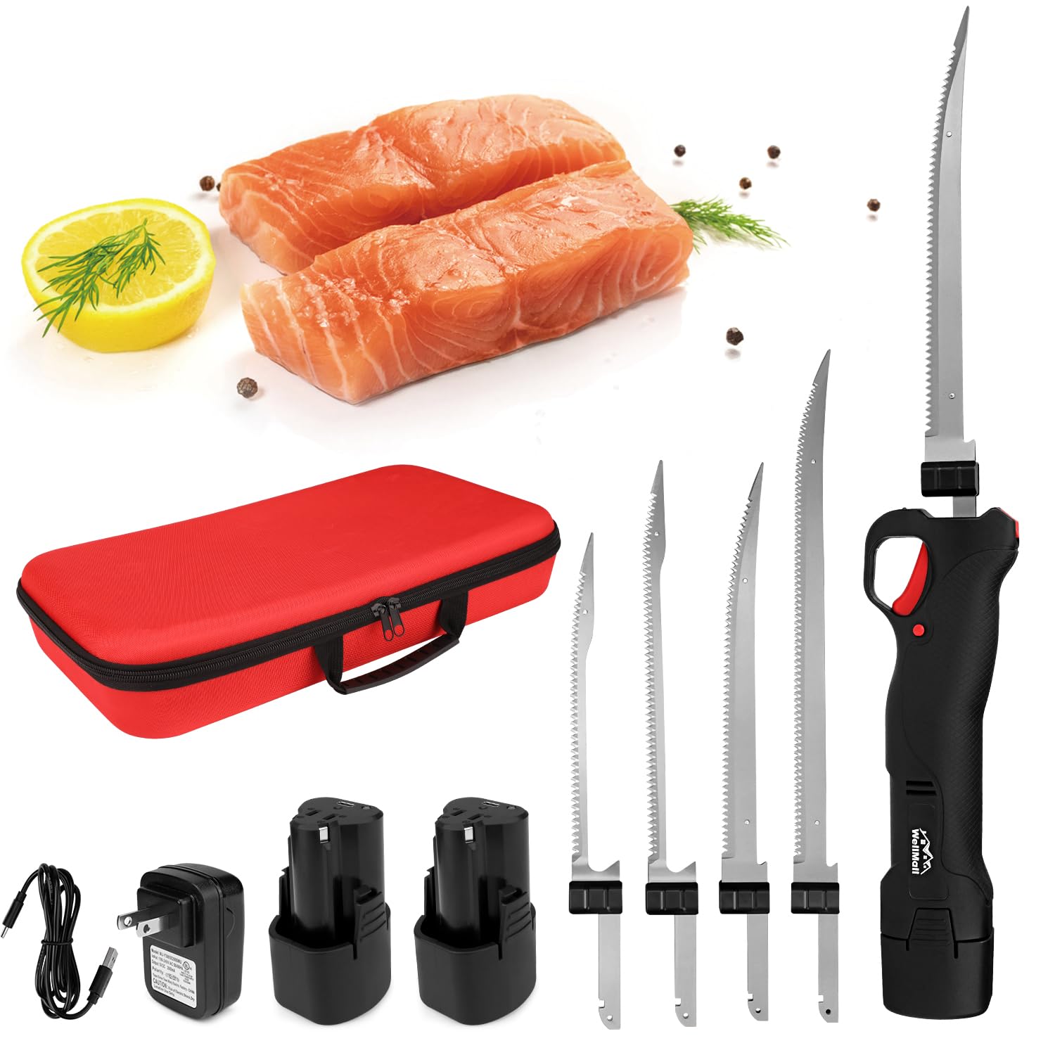 WellMall Cordless Electric Fillet Knife - Electric Fillet Knife for ...