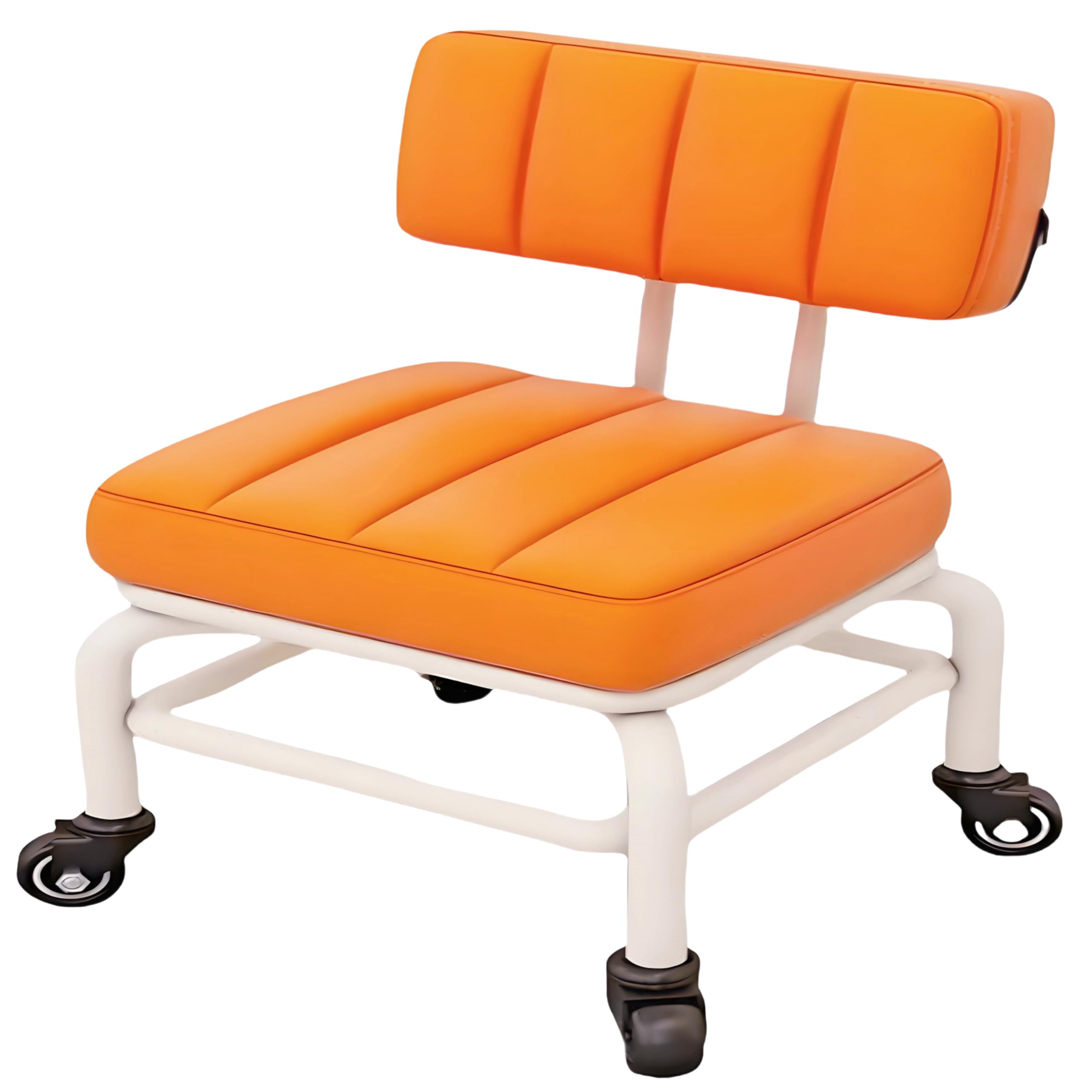 Wrist-B Low Rolling Stool with Back Support Roller Seats, Roller Chair ...