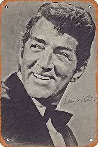 Amazon.com: Swrlzvzn Dean Martin Poster Vintage Metal Tin Sign Retro ...
