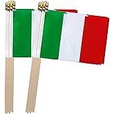 Amazon.com : 16 Pack Small Italy Flags on Stick - Mini Italian Flags ...