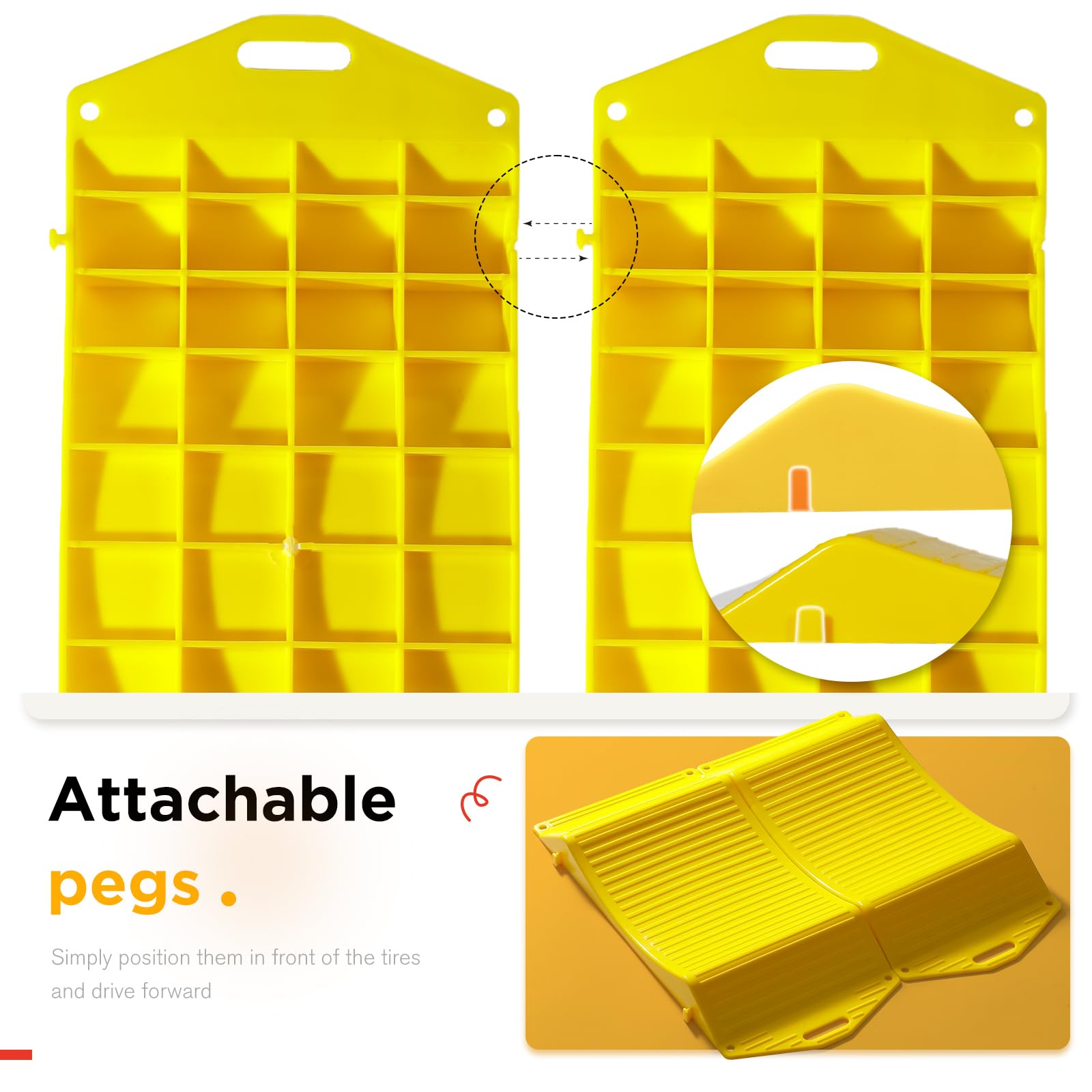 Tire Saver Ramps - Heavy-Duty Vehicle Storage Ramp Set Of 4 Pack Anti ...