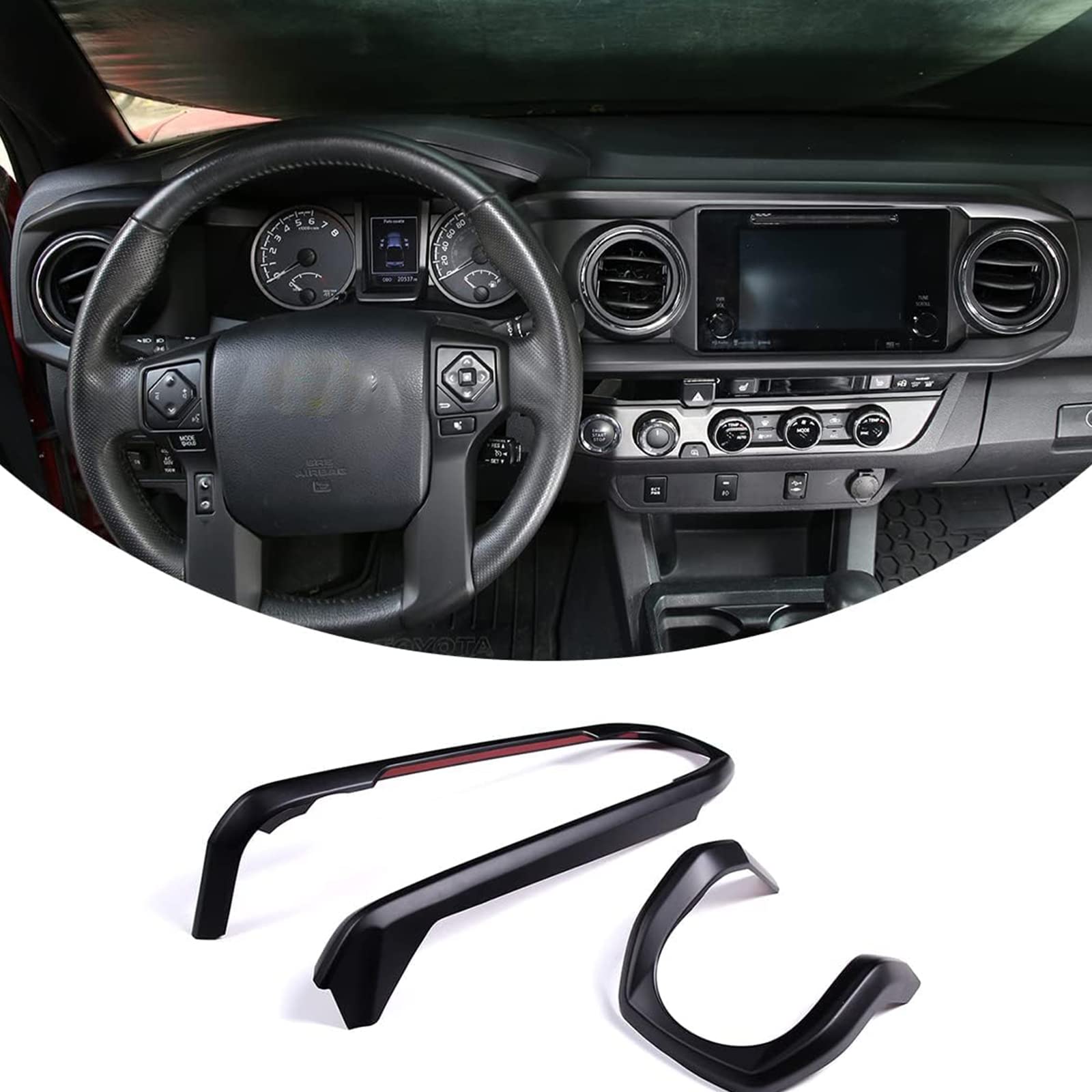 Car ABS Inner Look Central Console Dashboard Panel Cover Trim Fit for ...