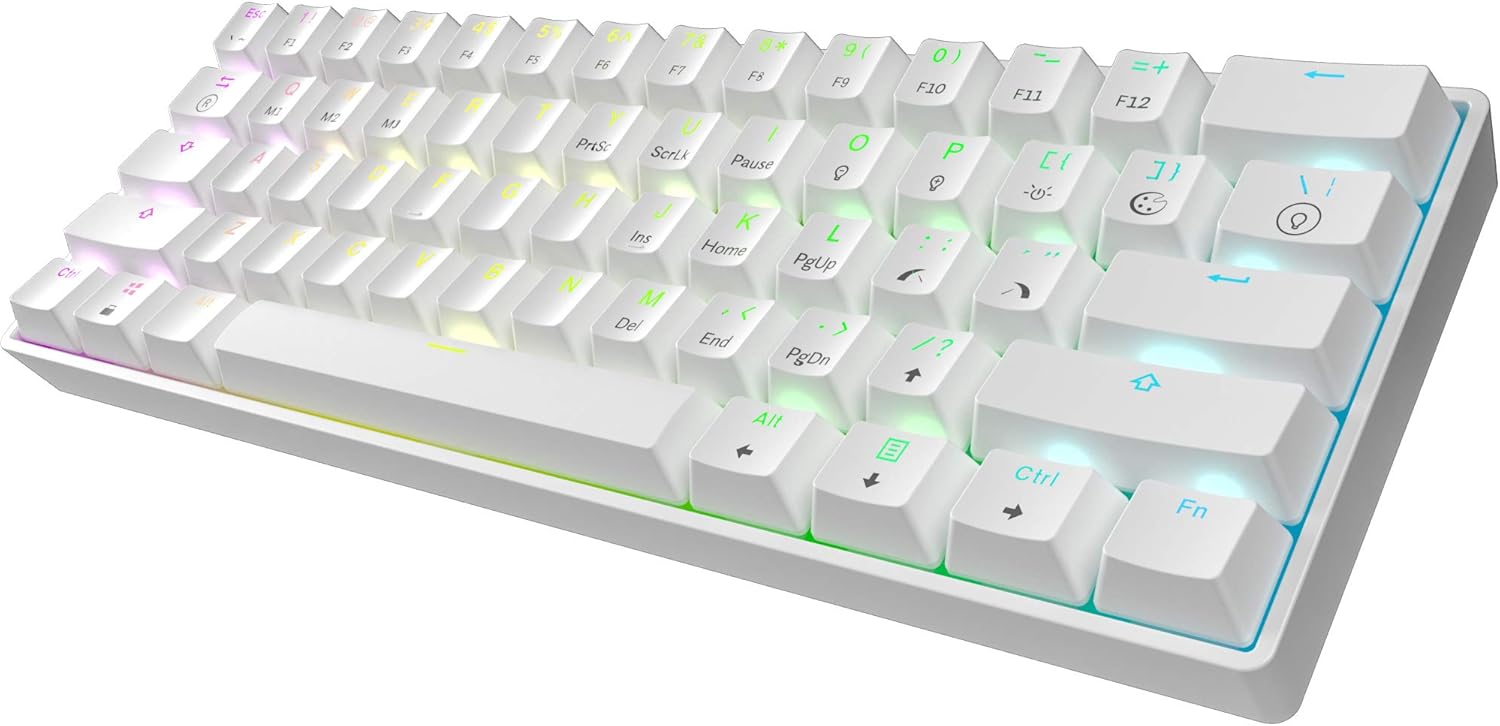 Mizar MZ60 LUNA Hot Swappable Mechanical Gaming Keyboard – 61 Keys ...