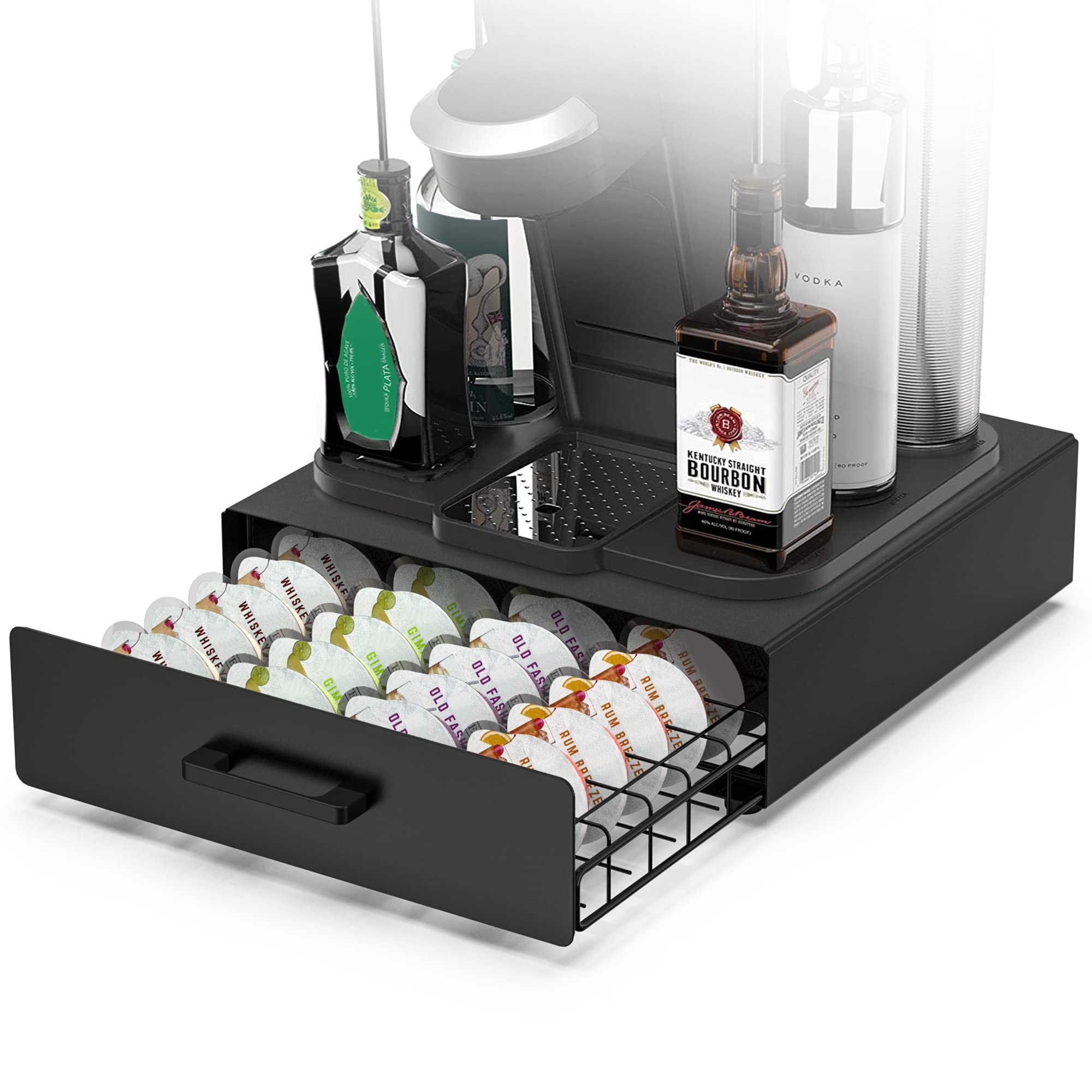 Storage Drawer for Bartesian Pods, ZECENN Cocktail Pod Holder for ...