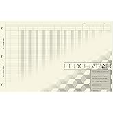 Amazon.com : BookFactory Ledger Pad/Large 10 Column Accounting Ledger ...