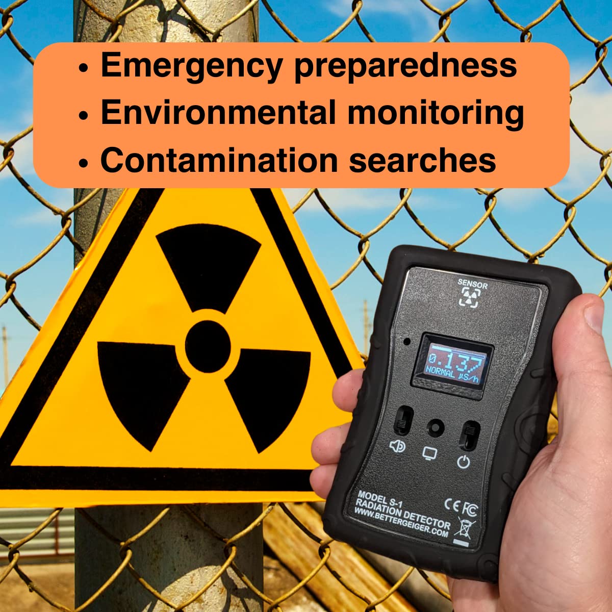 Mua Waterproof Geiger Counter - High Range Nuclear Radiation Detector ...