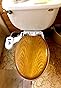 Angel Shield Elongated Wood Toilet Seat with Quiet Close,Easy Clean ...