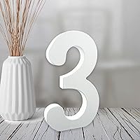 Amazon.com: AOCEAN 6 Inch White Wood Numbers, Unfinished Wood Numbers ...