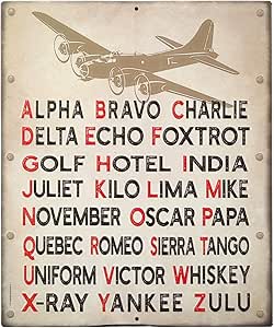 Amazon.com: Open Road Brands Pilot Code Phonetic Alphabet Embossed ...