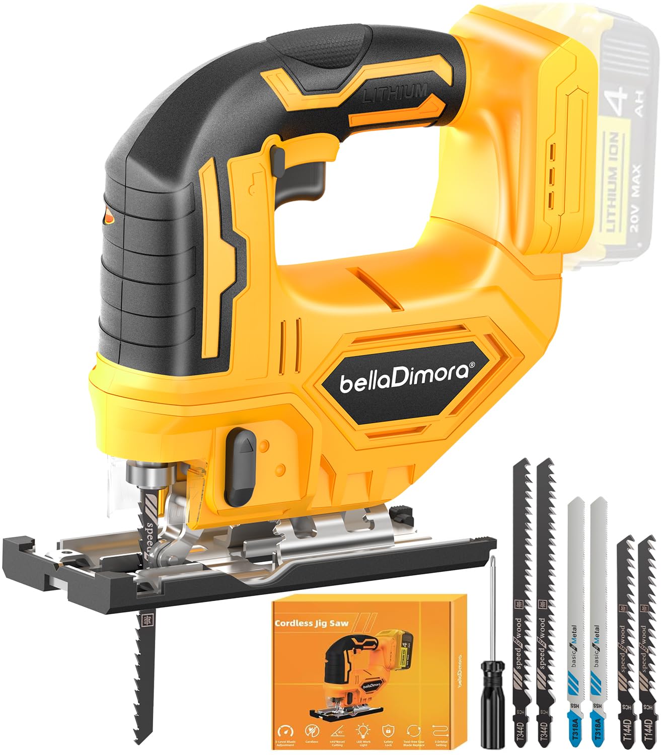 Jig saw compatible with Dewalt 20V Battery (Battery not Included ...