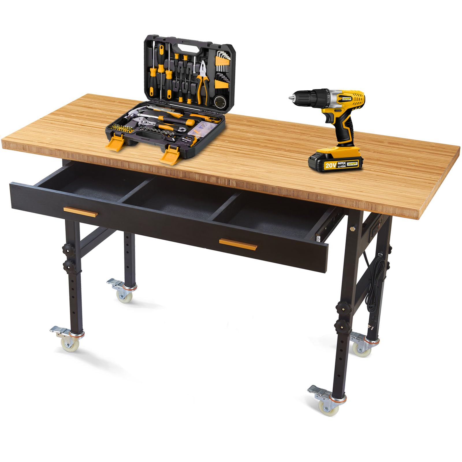 Mua Work Bench, Adjustable Work Bench with Drawers | Wheels | Power ...