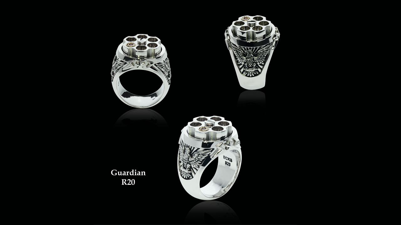 Watch Ecks Last Shot Revolver Men's Spinner Ring on Amazon Live