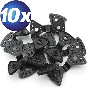 10 x Spezial Kunststoff-Clips Set Ösen-Klemme Folien-Clips Netze Planen ...
