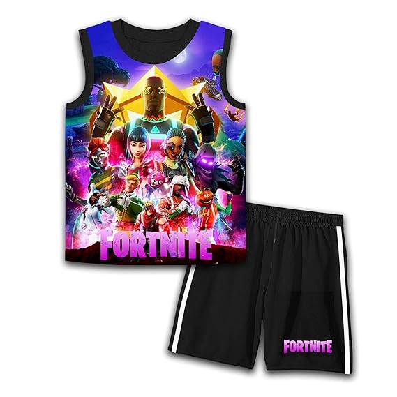 Buy Youth Fortnite Sleeveless T Shirt and Shorts 2 Piece Outfits ...
