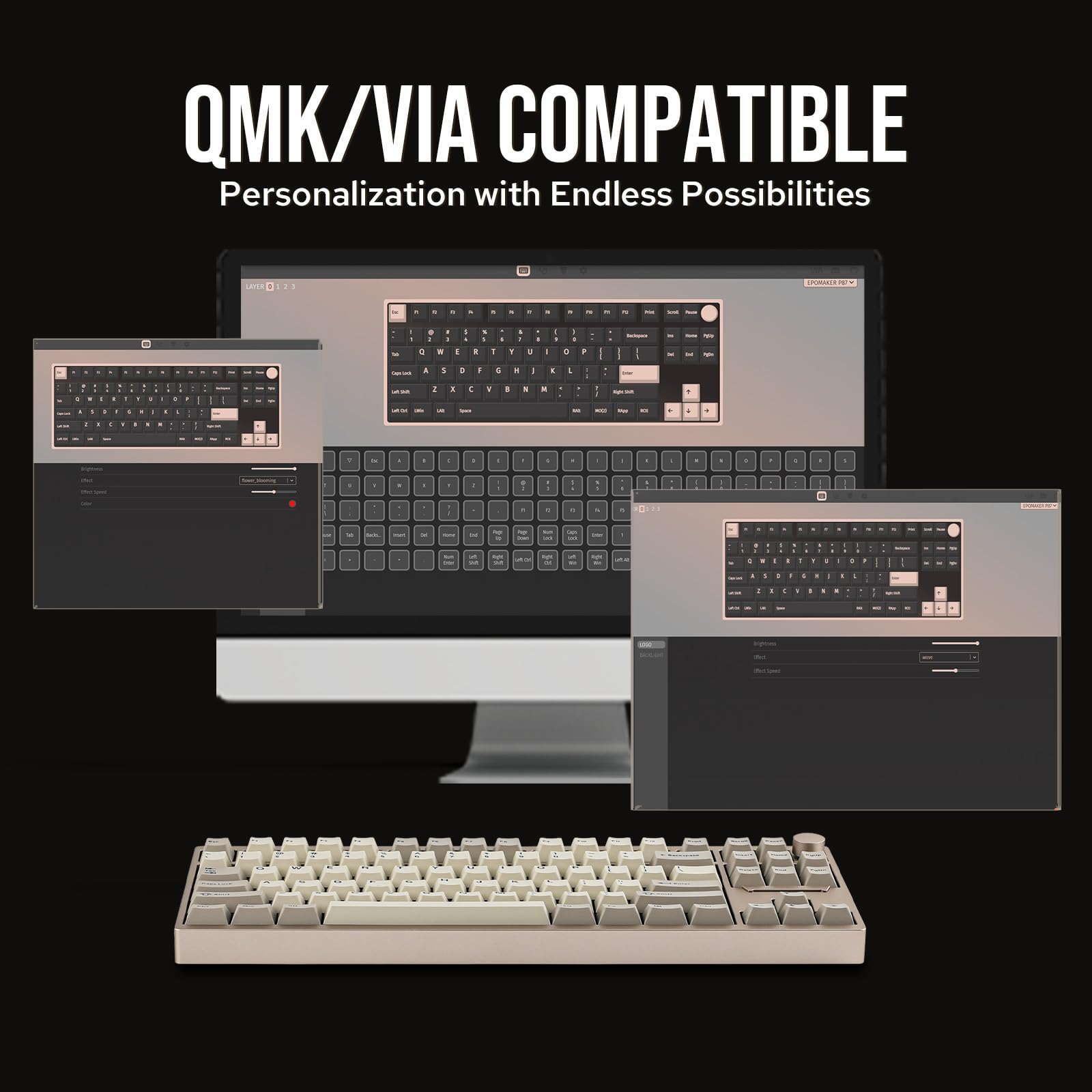 Mua EPOMAKER P87 TKL Aluminum Wireless Gaming Keyboard, QMK/VIA ...