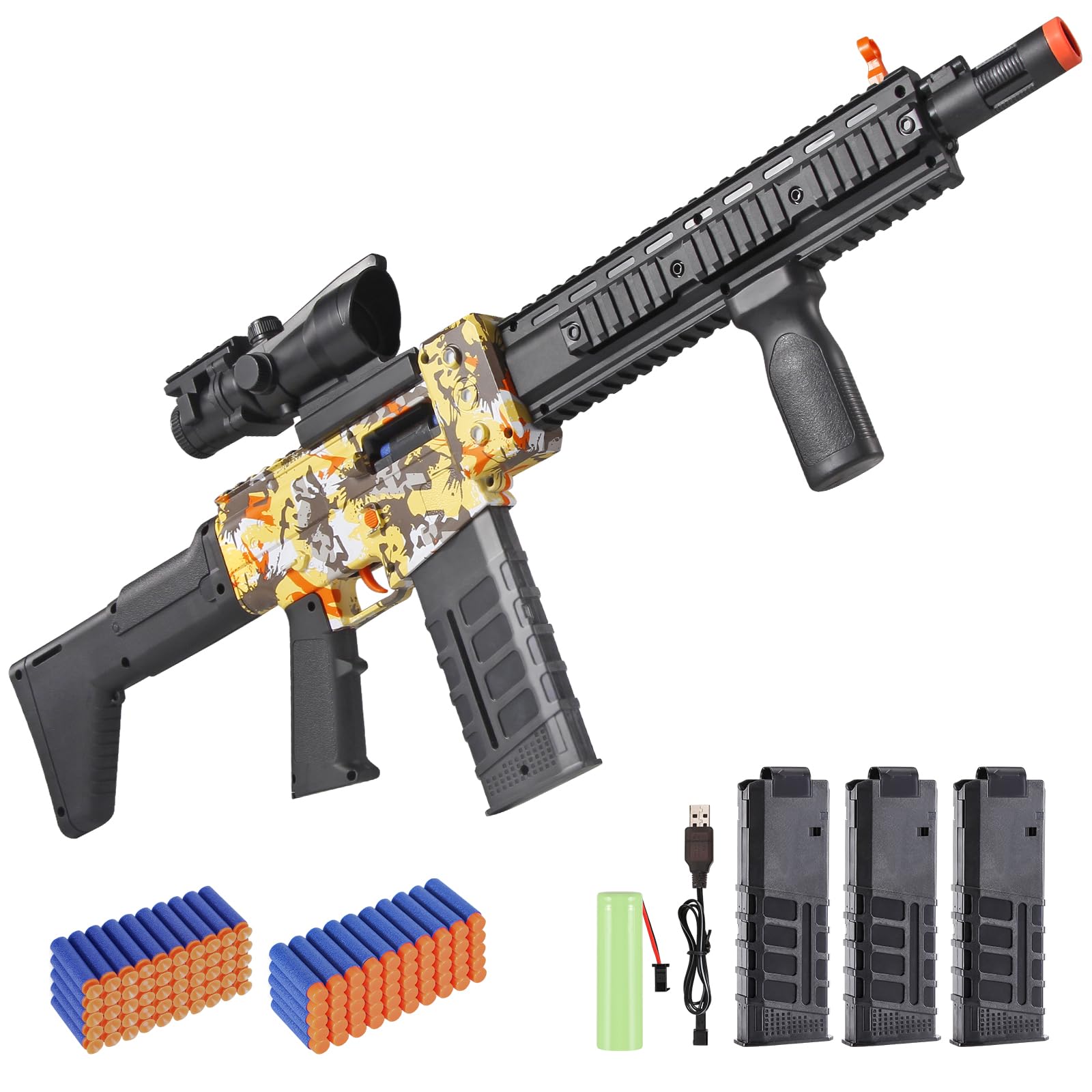 Afqjf Realistic Toy Gun for Nerf Guns Darts, Foam Blaster with Scope ...