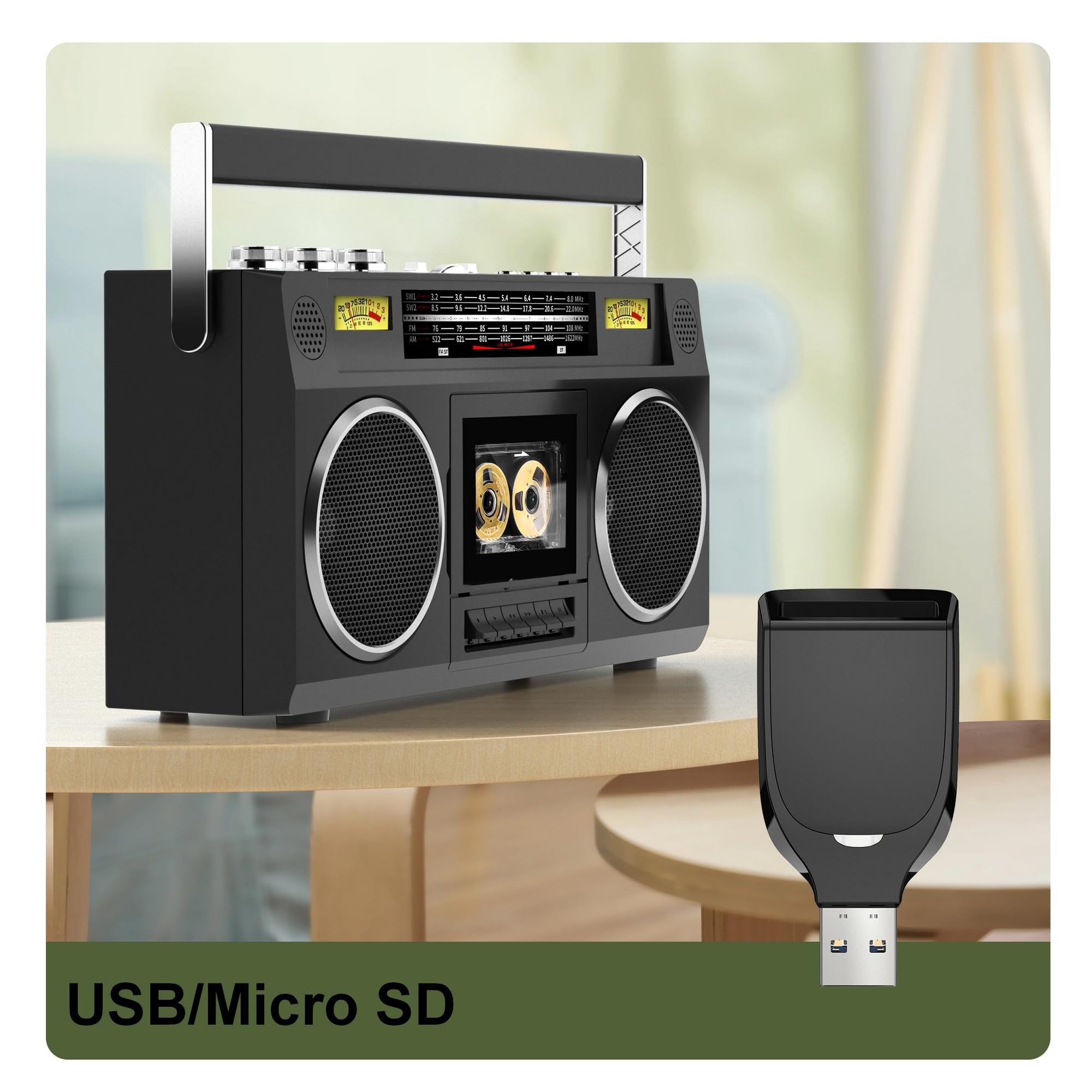 Mua Portable Boombox Recording, Compact, Cassette Tape, Bluetooth ...
