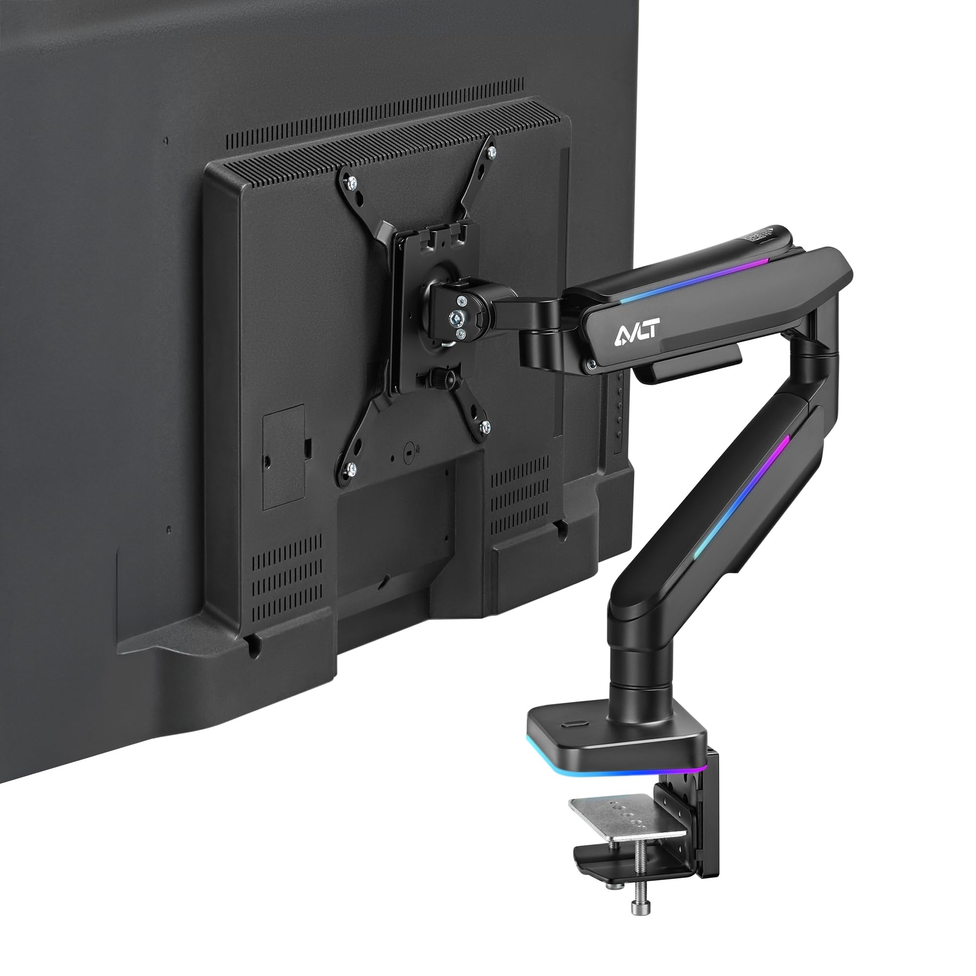 Mua RGB Lights Single 17”-43” Gaming Monitor Arm Desk Mount, Fits One ...