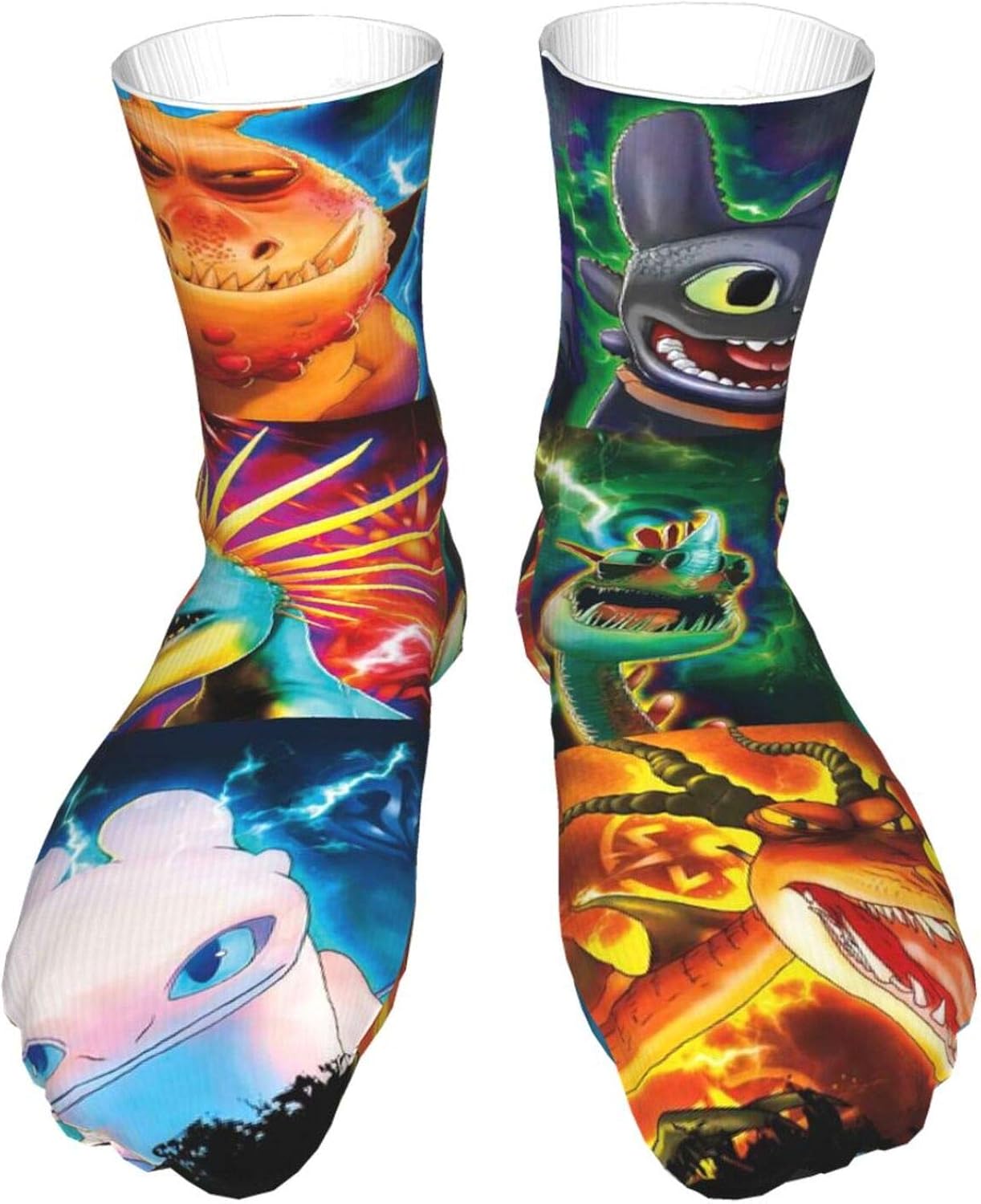 PLUAN How-To-Train-Your-Dragon Thick Socks Seamless stitching Wearable ...