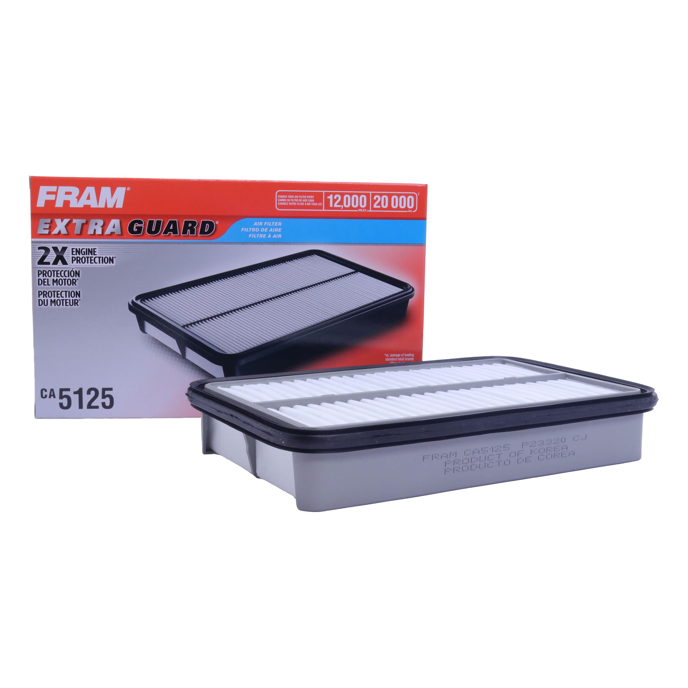 FRAM Extra Guard CA5125 Replacement Engine Air Filter for Select Toyota ...