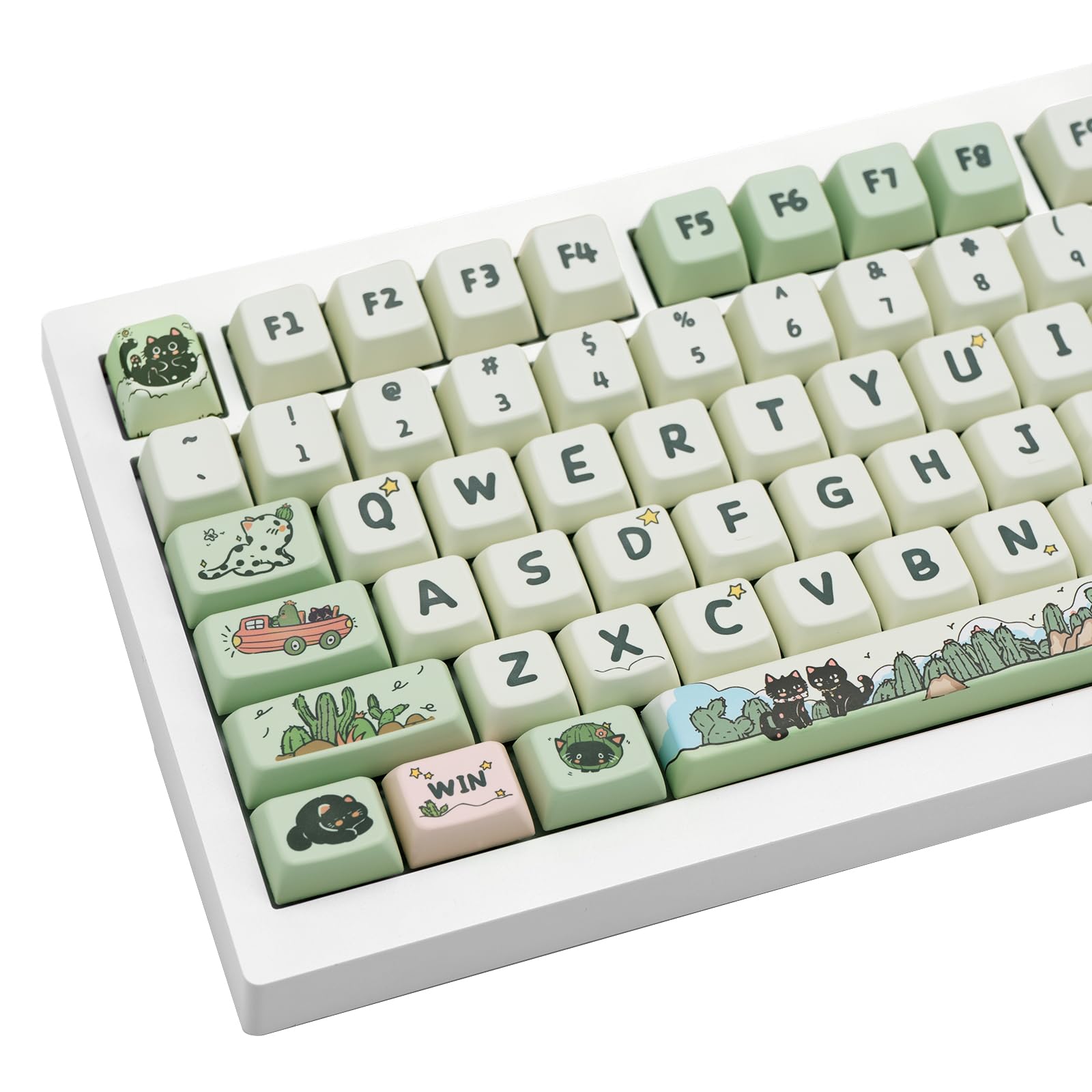 Mua JOLINTAL PBT Keycaps MDA Profile 138 Keys Keycaps Cute Green Theme ...