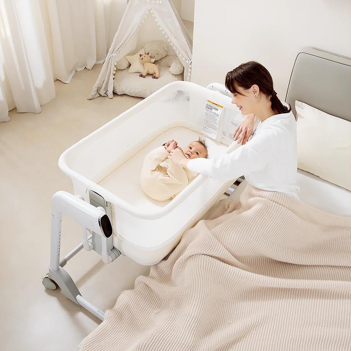 Maydolly Baby Bassinet, Smart Baby Crib, Automatic Cry Detection and ...