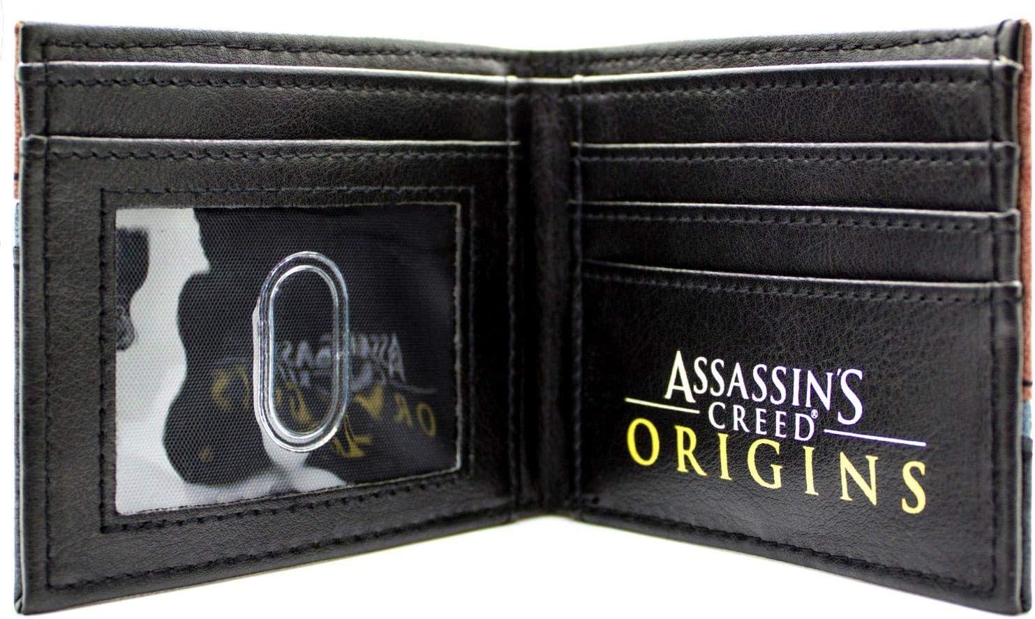 Assassins Creed Origins Embossed Symbol Brown ID & Card Bi-Fold Wallet ...