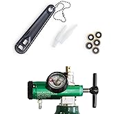 Amazon.com: AireMed Oxygen Regulator 0-15LPM, CGA-870 Gauge Flow Rate ...