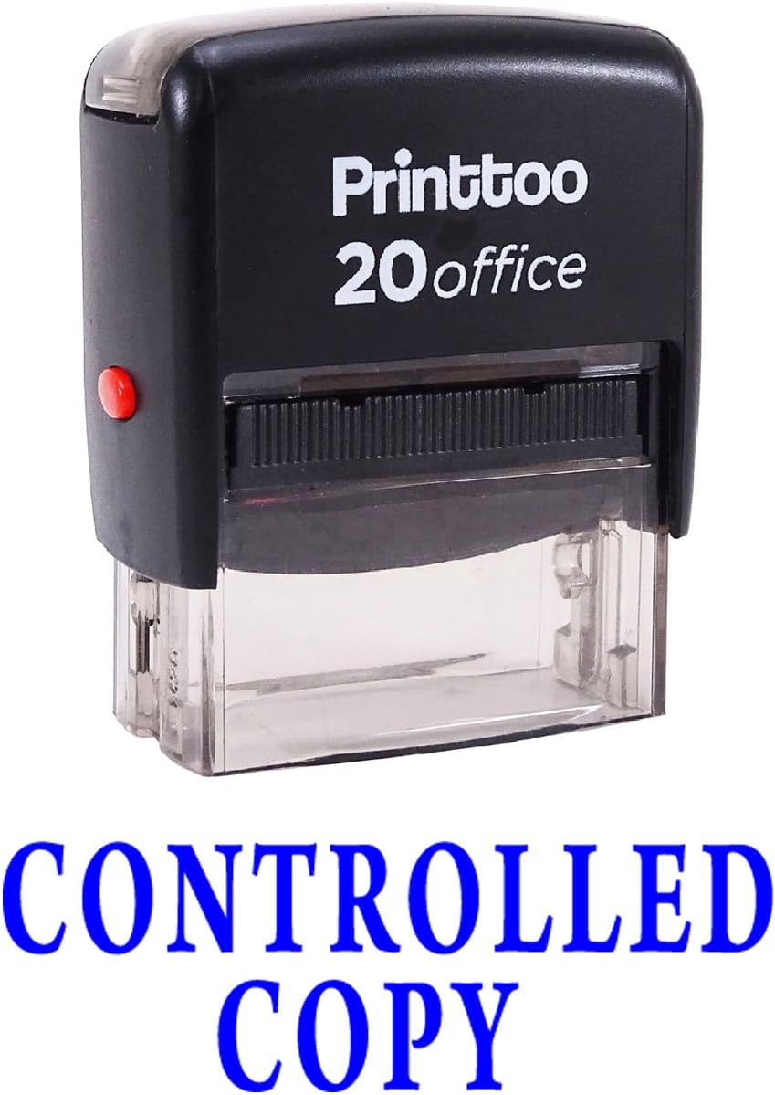 Amazon.com : Printtoo Controlled Copy Self Inking Rubber Stamp Office ...