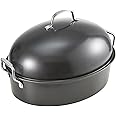 Amazon.com: KITESSENSU Extra Large Roasting Pan with Lid - Nonstick ...