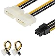 Amazon.com: J&D 6 Pin PCIe to 2 x 4 Pin Molex LP4 Power Cable Adapter, PCI Express Power Cable ...