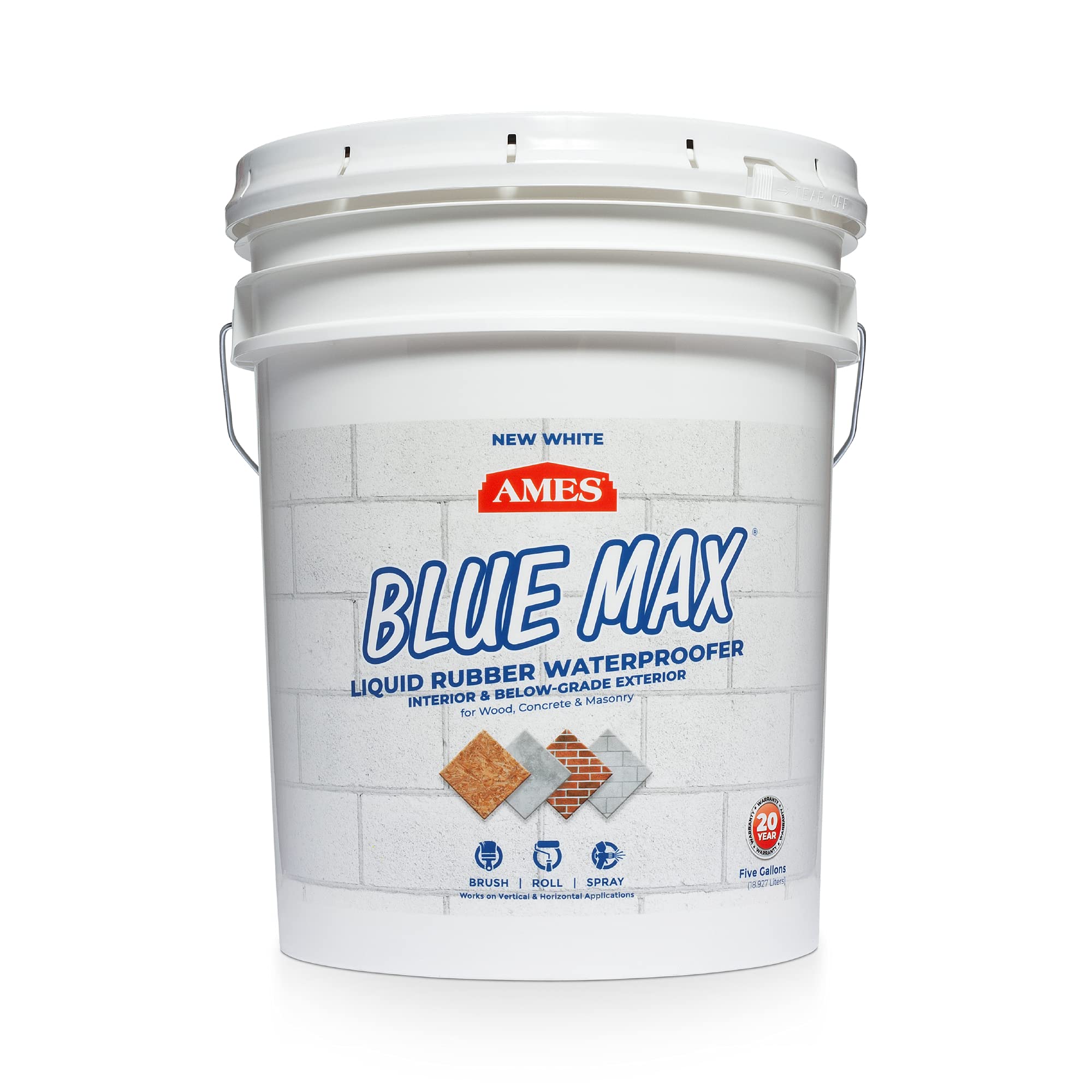Ames Research Laboratories BMX5WRG Blue Max White Liquid Rubber, 5 ...