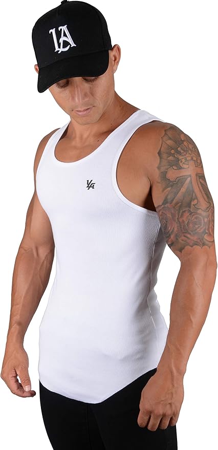 YoungLA Tank Tops Men Workout Muscle Shirts Gym Bodybuilding 314 White ...