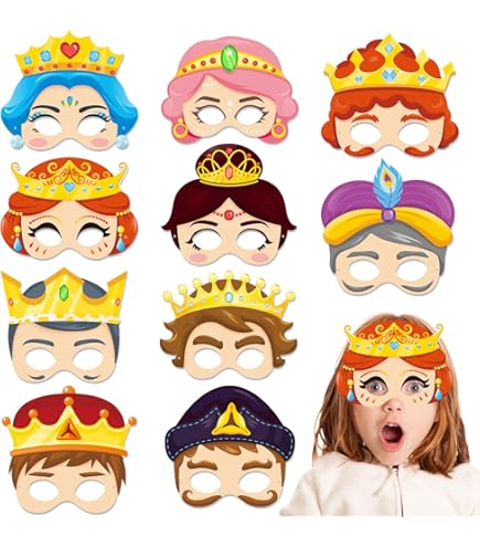 Passover Masks Rite Lite Purim Mask Set - Queen Esther, Haman ...