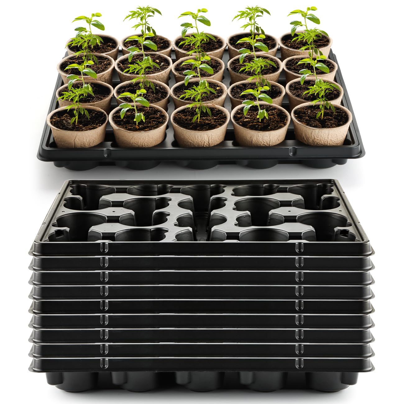 RooTrimmer 20 Cell Plant Trays for Carrying 3 inch Round Nursery Pots ...